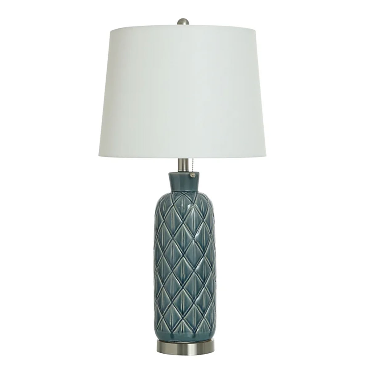 BLUE & GRAY CERAMIC TABLE LAMP